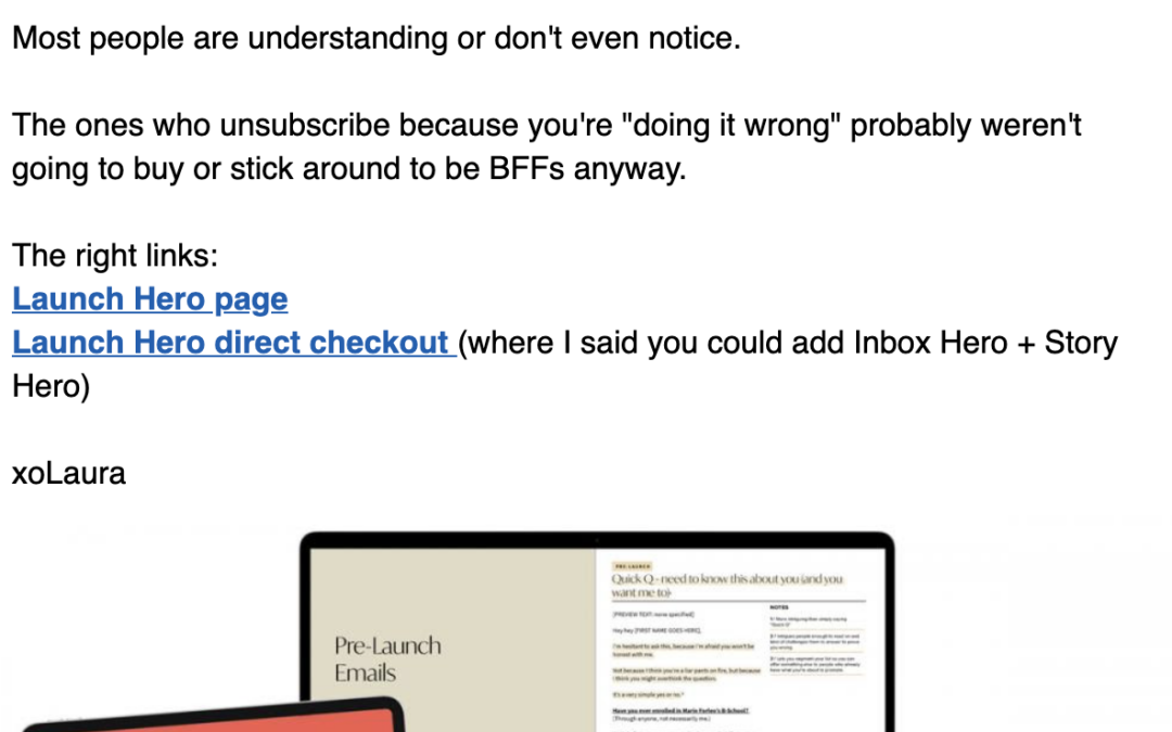 Oops email by Laura Belgray | rasa.io